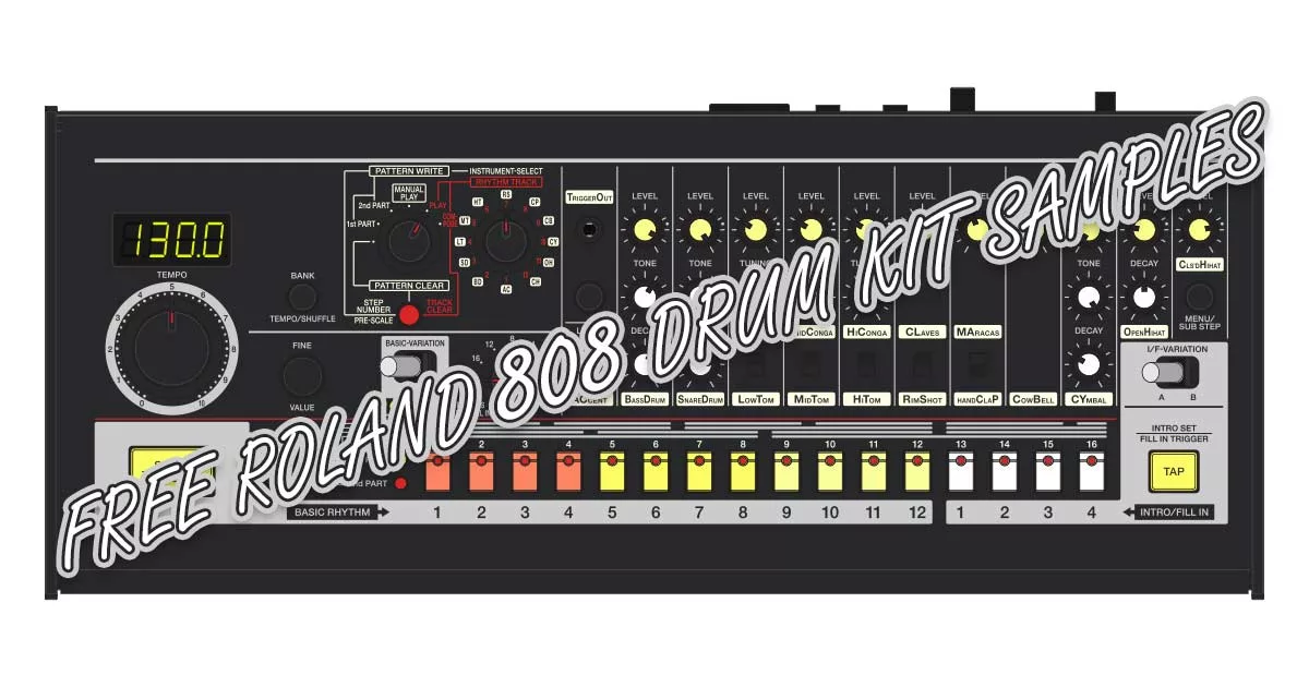 Free Roland 808 Drum Kit - 227 Samples | Free Drum Kits